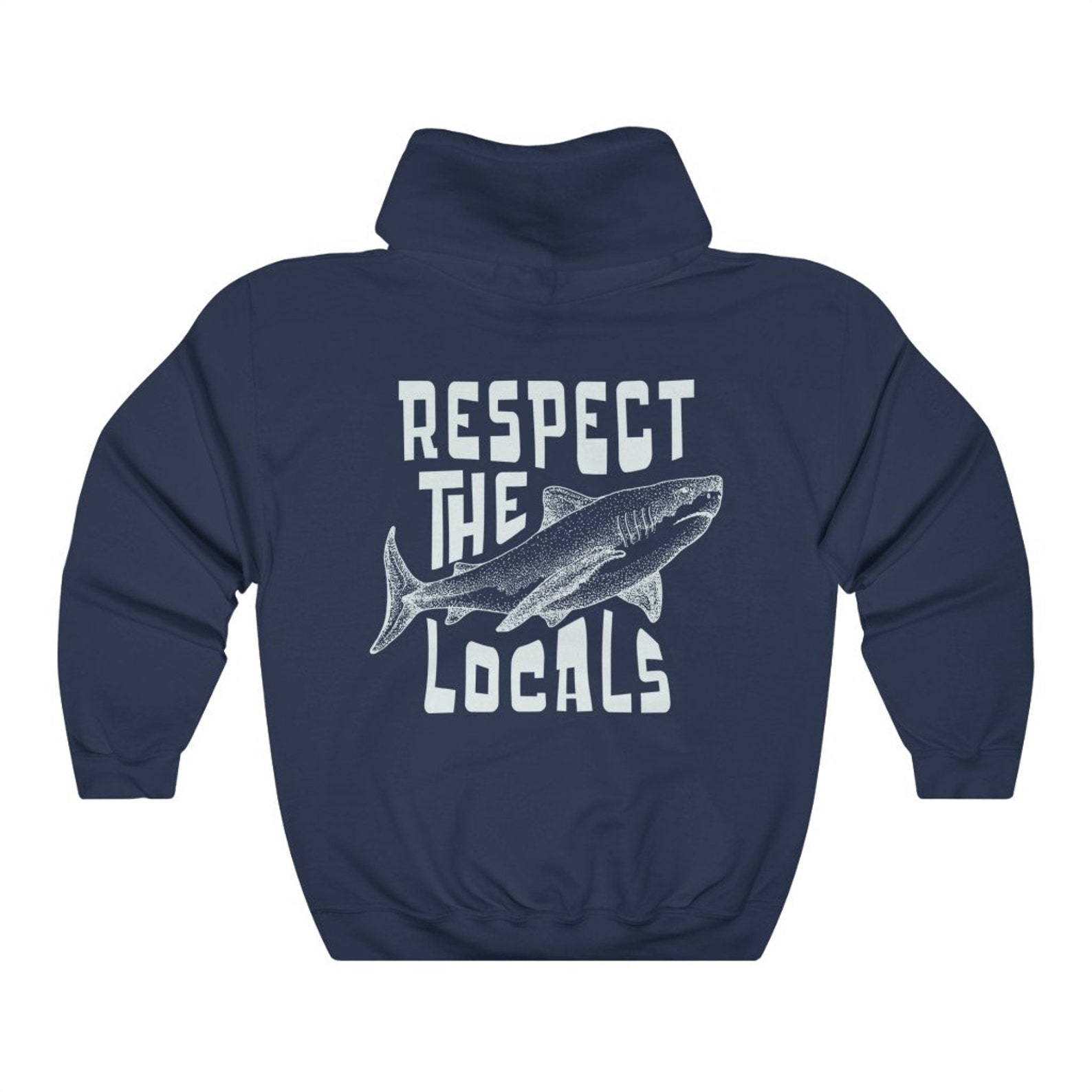 Respect the Locals Hoodie Surfing Hoodie Save the Shark Sweatshirt ...