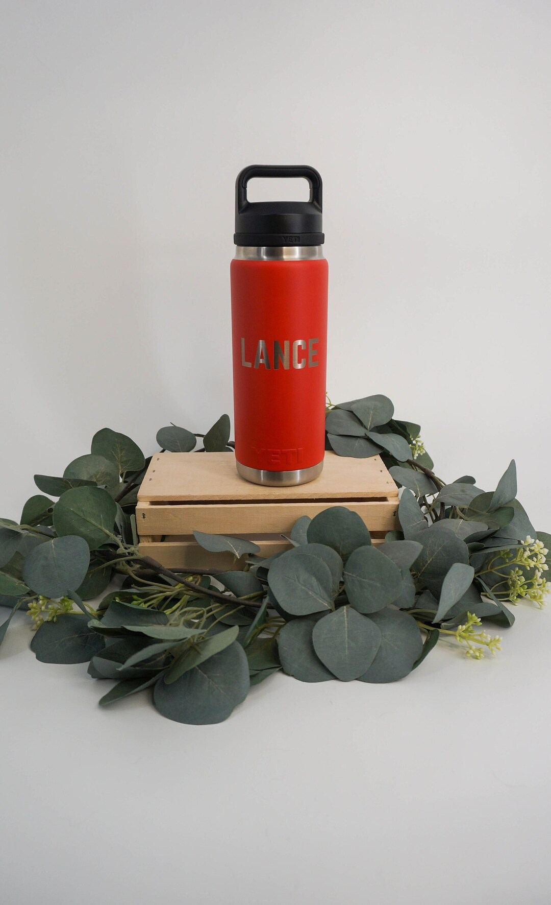 Custom Laser Engraved 26oz YETI Water Bottle With Chug Cap - Etsy