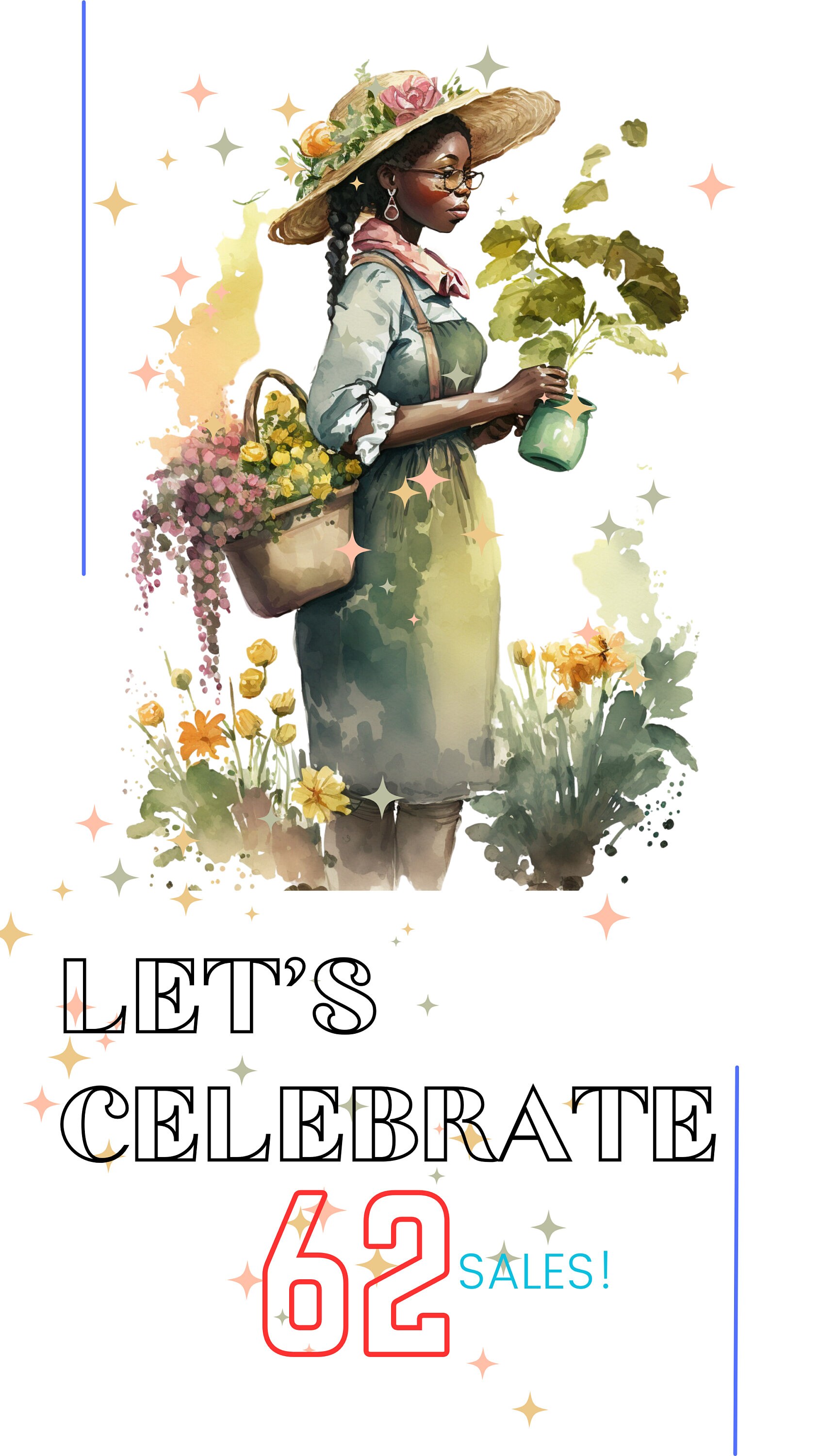 Vision Board Kit Cottage Core Black Girl Clipart - Etsy