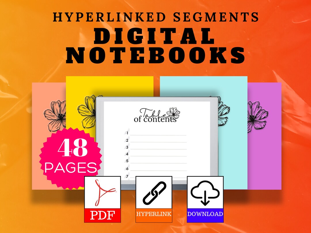 Lined Landscape Digital Notebooks, Custom Sections, Remarkable 2 ...