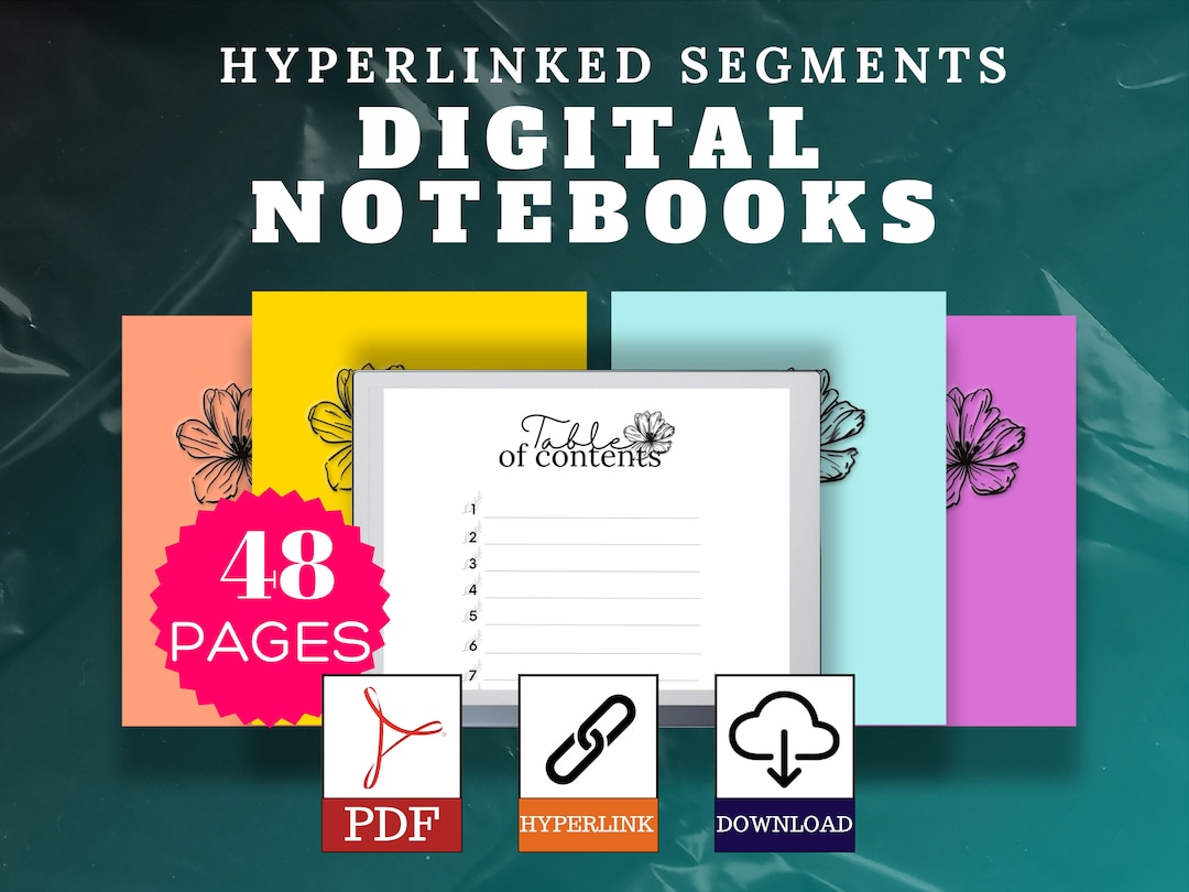 Lined Landscape Digital Notebooks, Custom Sections, Remarkable 2 ...