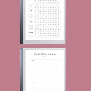 Four Digital Dated Habit Tracker 2024, Remarkable 2 Template, Printable ...