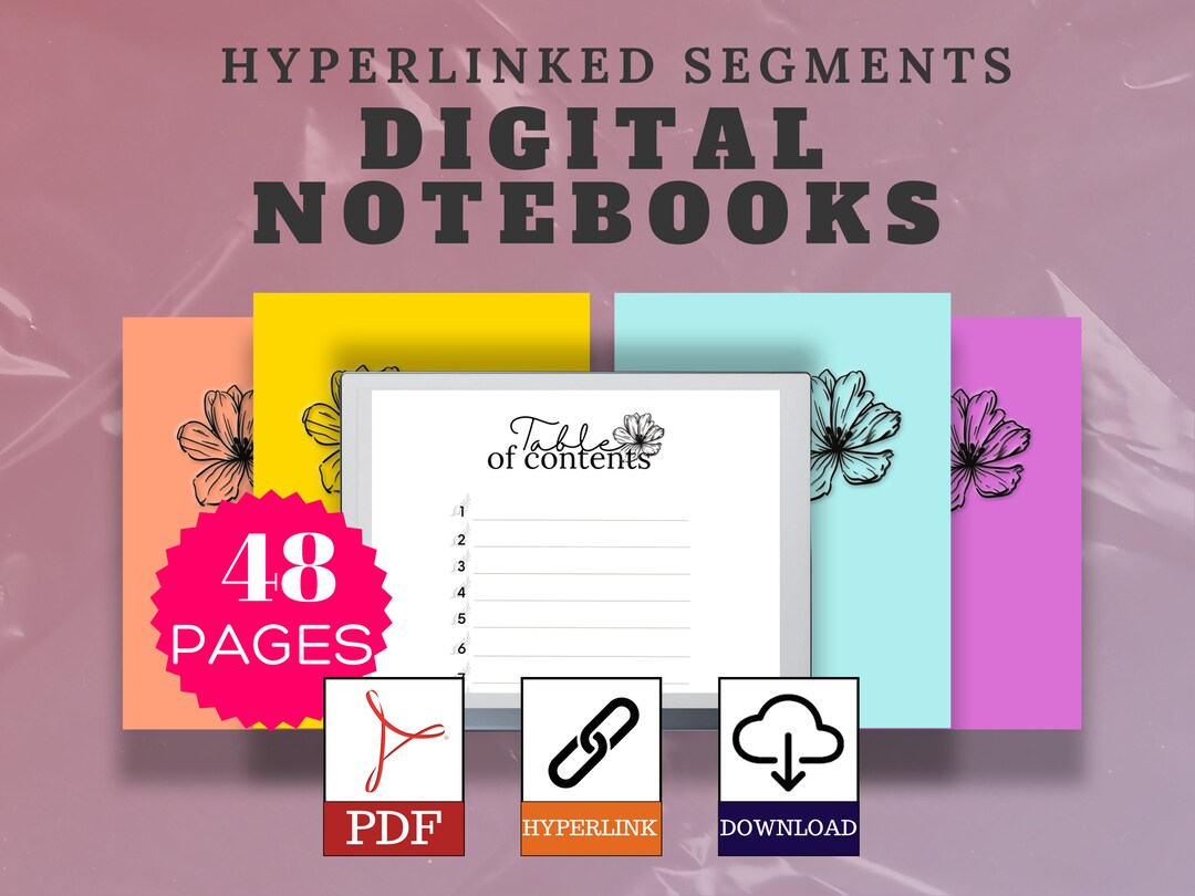 Lined Landscape Digital Notebooks, Custom Sections, Remarkable 2 ...