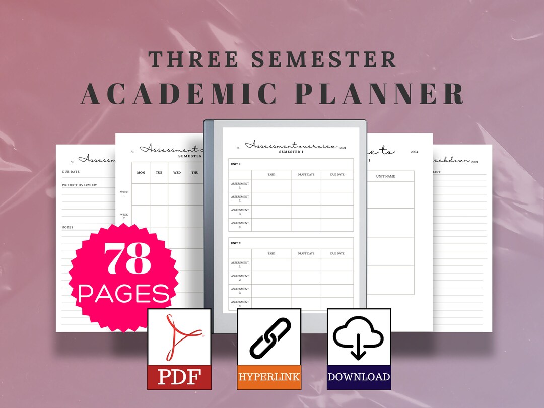 2024 Digital Student Planner, Academic Planner, Three Term, Weekly ...