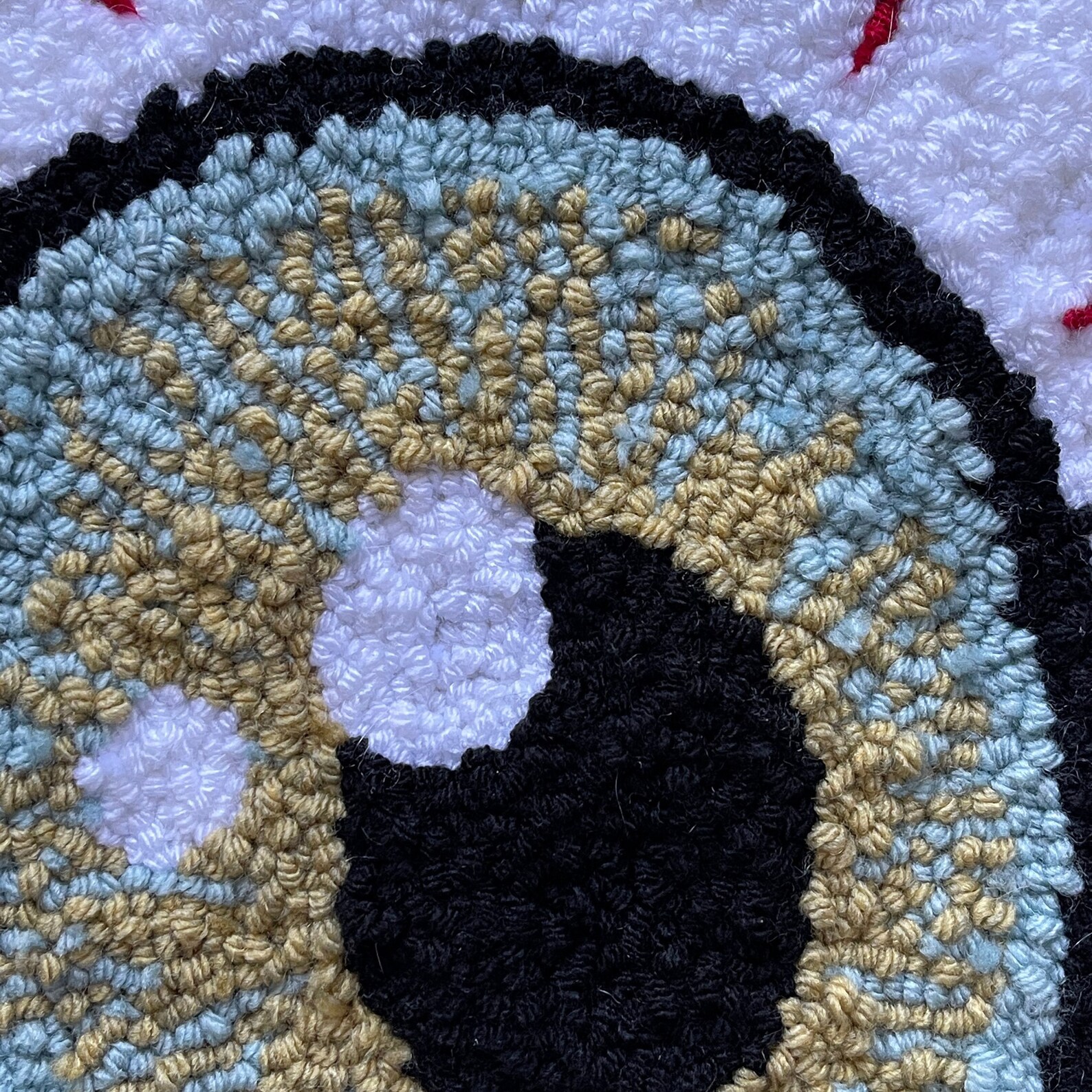 Punch Needle Eyeball Rug / Handmade, Decorative Accent Rug - Etsy