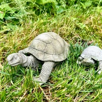 Concrete Garden Turtle Painted Tortoise Garden Figurine Cement Reptile ...