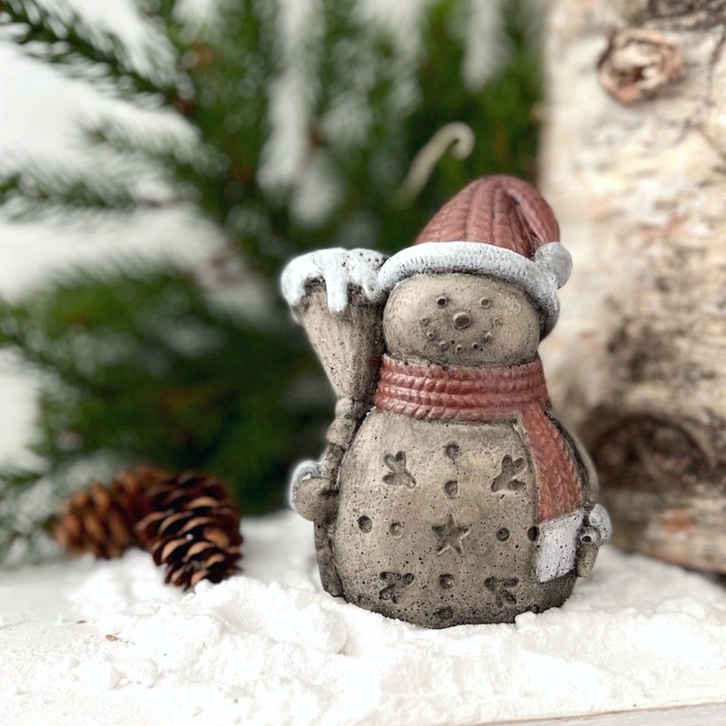 Small Snowman Statue - Etsy