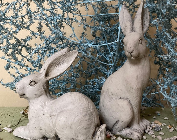 French Country Rabbit Statue | Regal Bunny Garden Statues | English ...