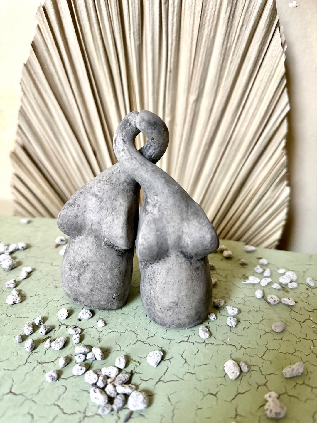 Elephant Couple | Elephant Statues Intertwined Valentines Day Gift ...