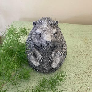 Happy Hedgehog Garden Statue | Large Cement Laughing Hedgehog Garden ...