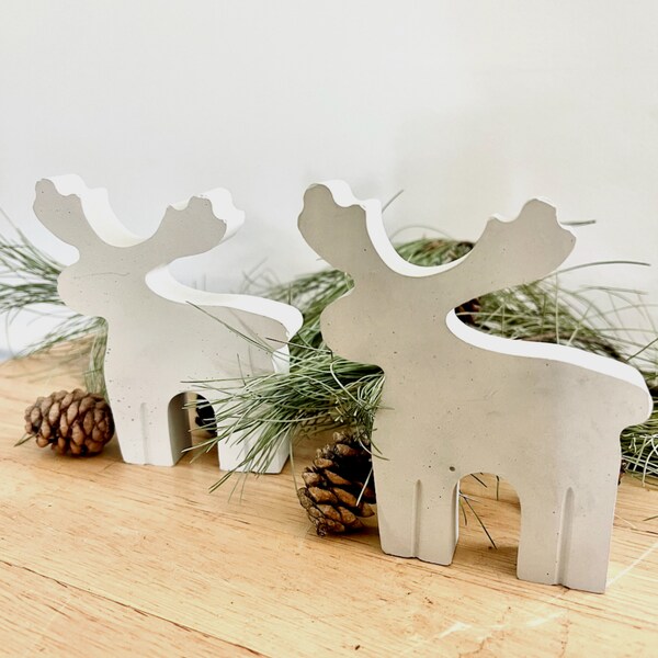 Concrete Deer Statues - Etsy