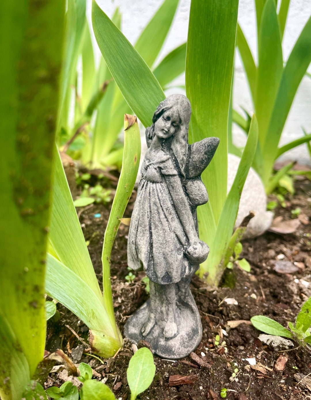 Bashful Fairy Statue | Handmade Faery Figurine | Miniature Garden ...