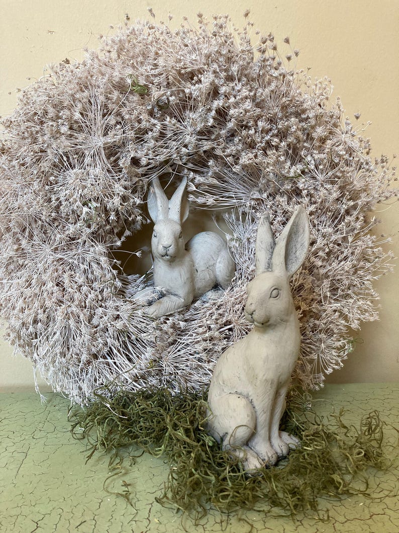 French Country Bunny Rabbit Statues Easter Decor | Regal Bunny Spring ...