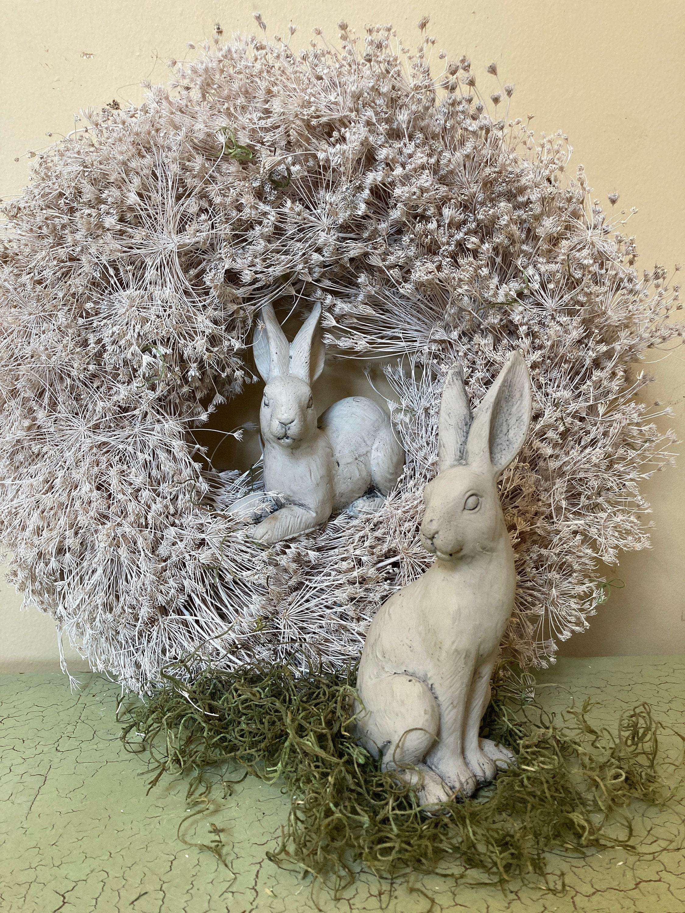 French Country Bunny Rabbit Statues Easter Decor | Regal Bunny Spring ...