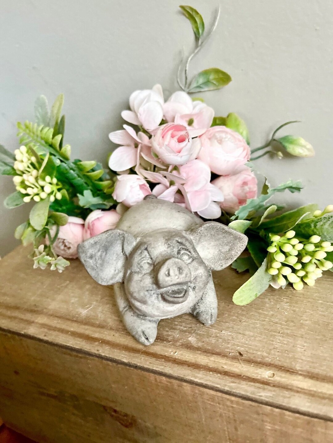 Concrete Pig Statue Pig Gifts Pig Decor Pig Garden Statue Farm Animals ...