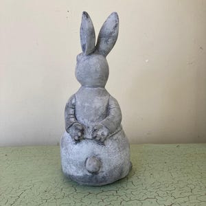 Stone French Country Rabbit Statue | Cement Peter Rabbit Figurine ...