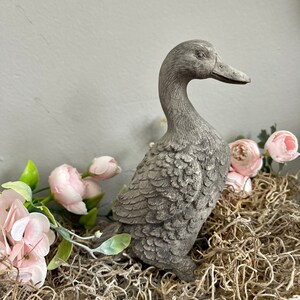 Concrete Duck Statue With Ducklings Mama Duck & Ducklings - Etsy