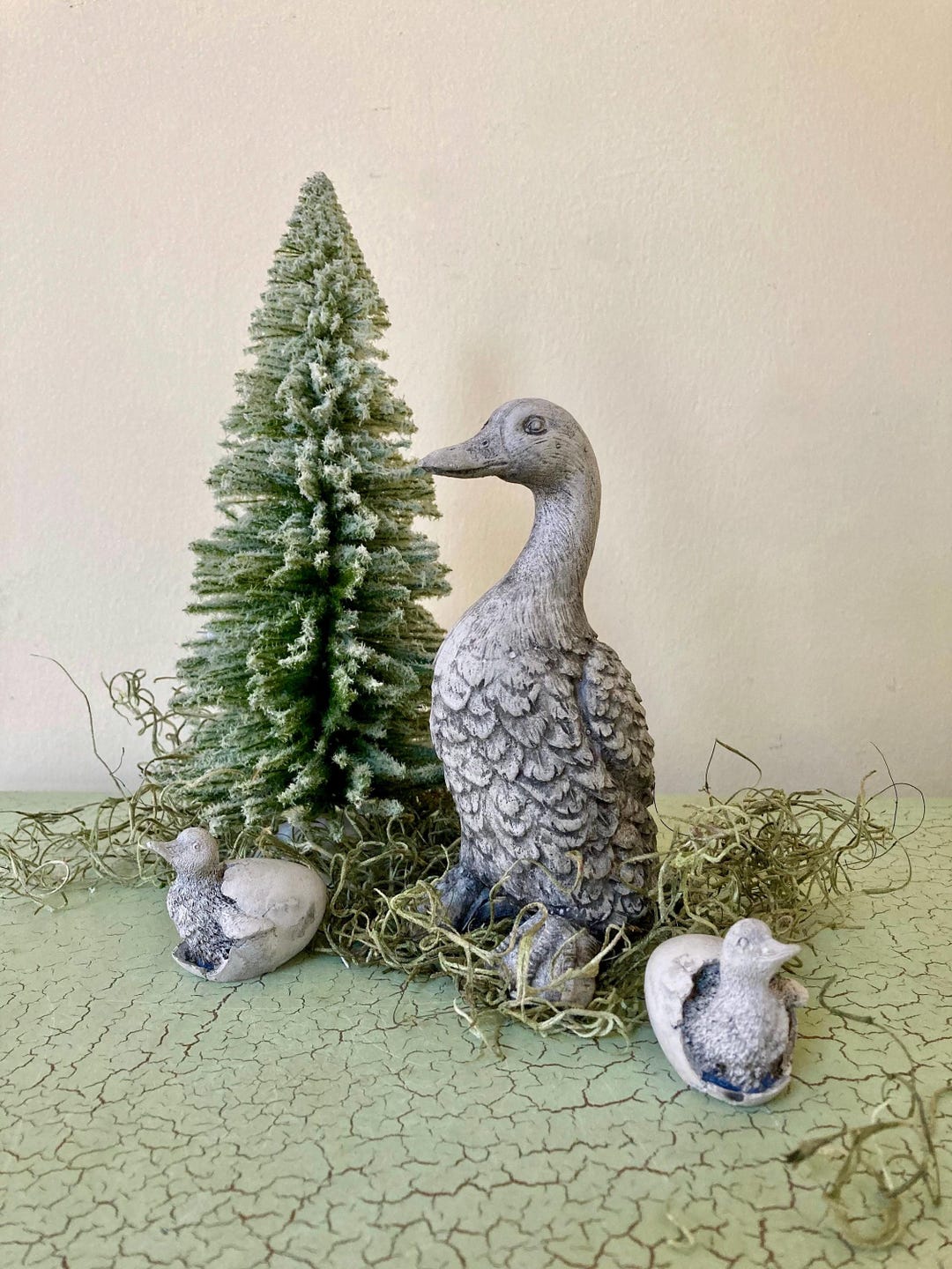 Duck Statue With Ducklings | Duck Garden Decor | Mama Duck & Ducklings ...