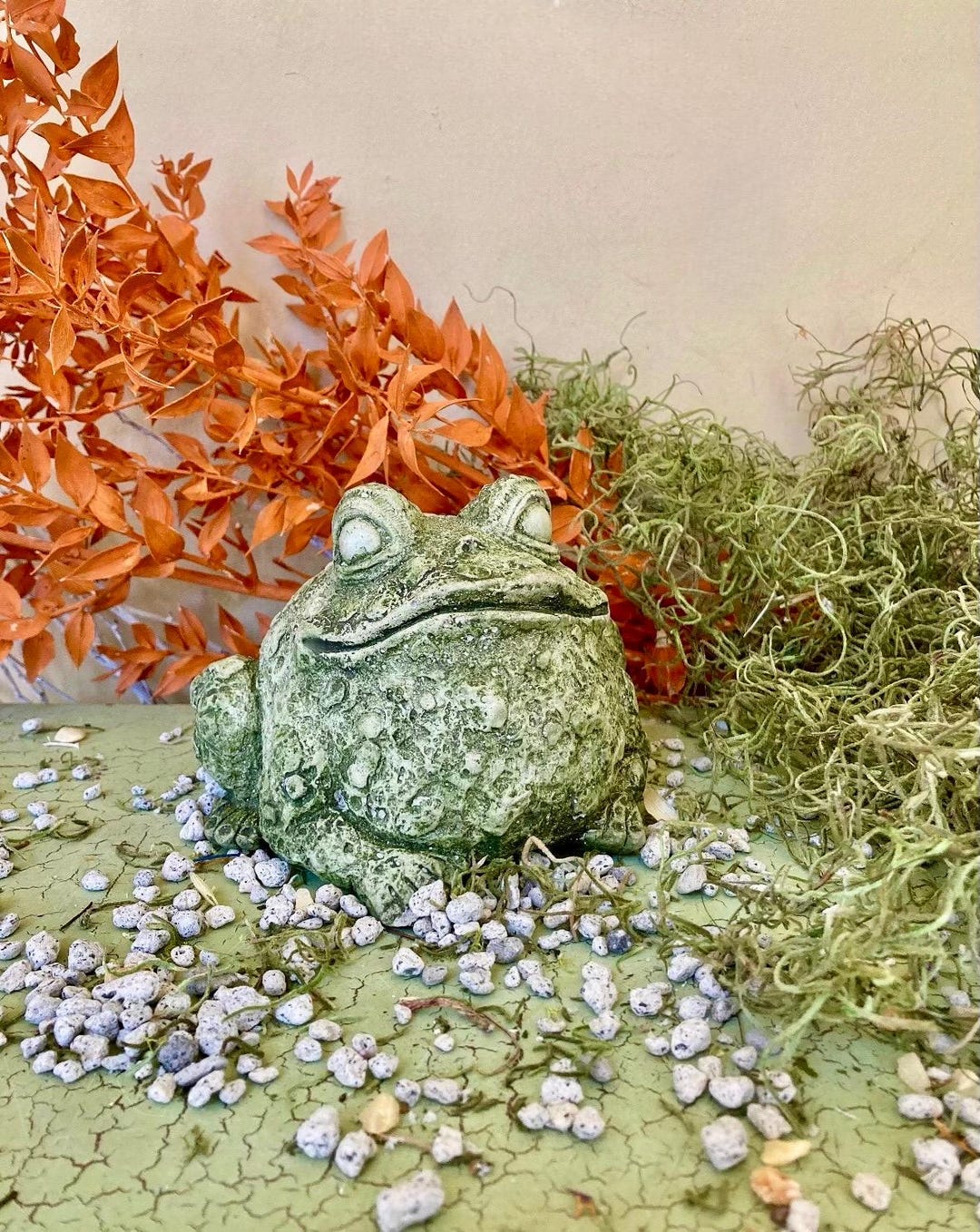Large Spotted Bullfrog Toad Concrete Stone Garden Statue | Large Frog ...