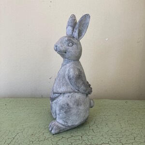 Stone French Country Rabbit Statue | Cement Peter Rabbit Figurine ...
