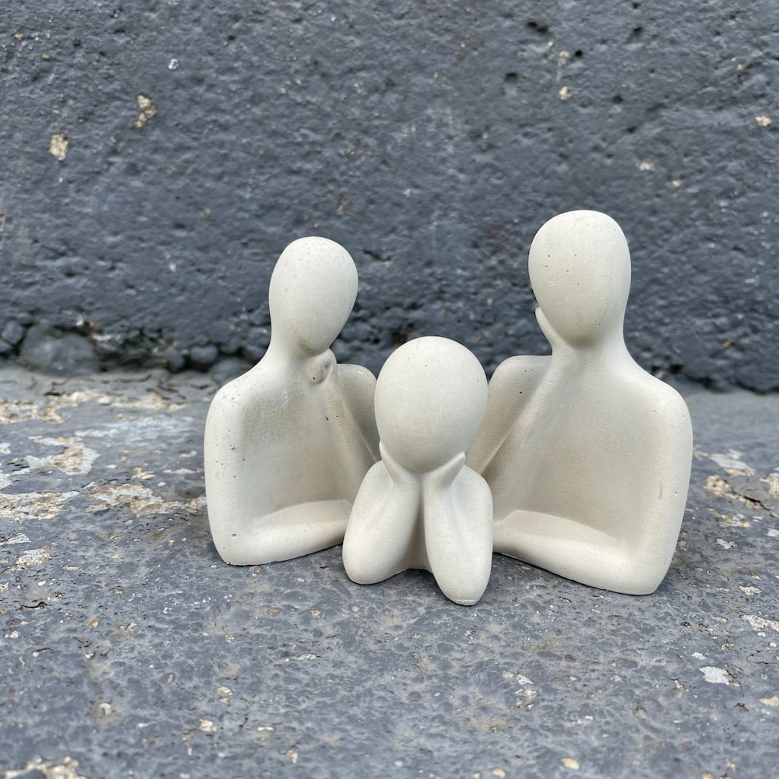 Modern Family Tree Statues | Concrete Cement Mom Dad Child | Wedding ...