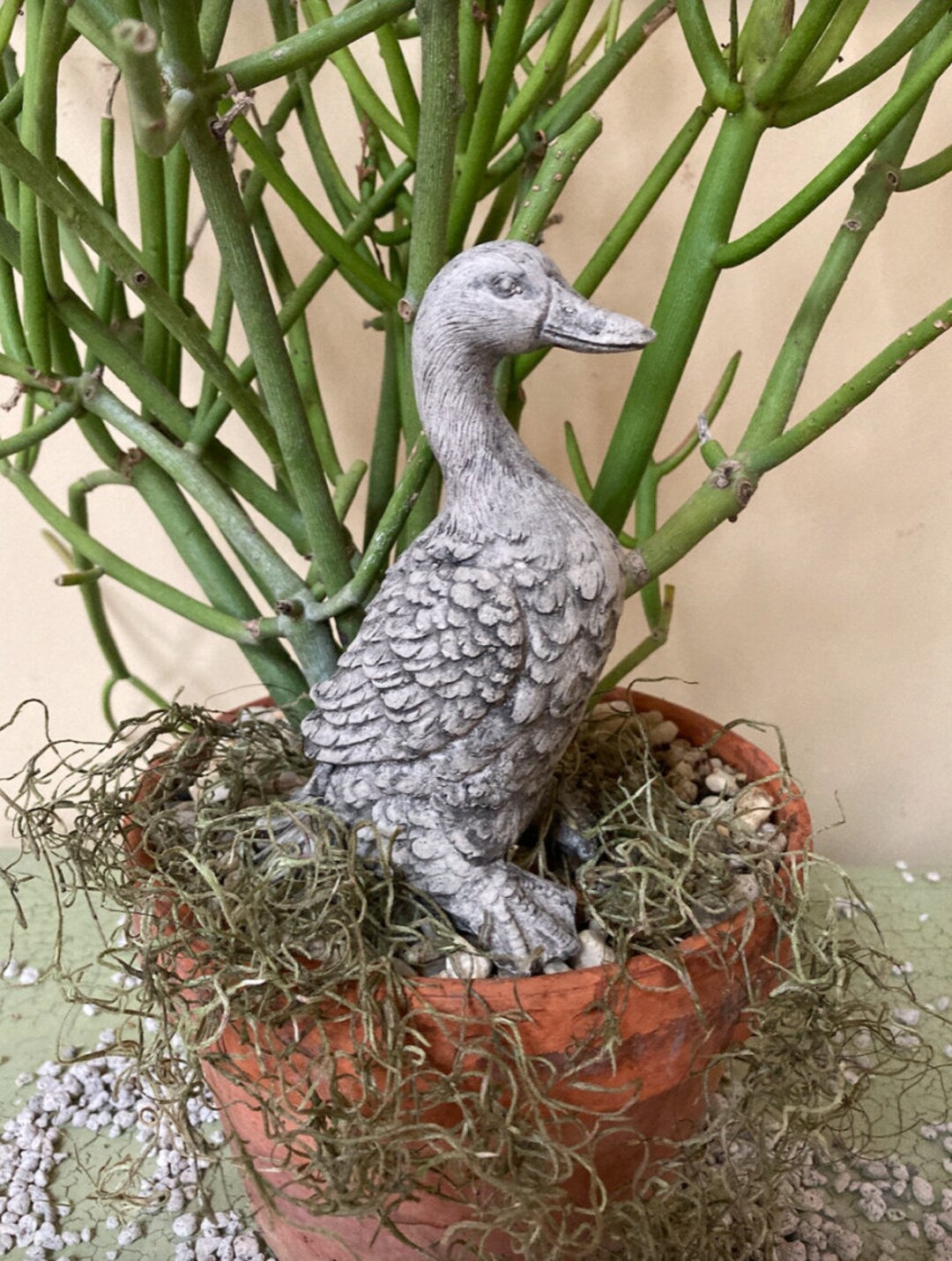 Concrete Duck Statue With Ducklings Mama Duck & Ducklings Garden ...