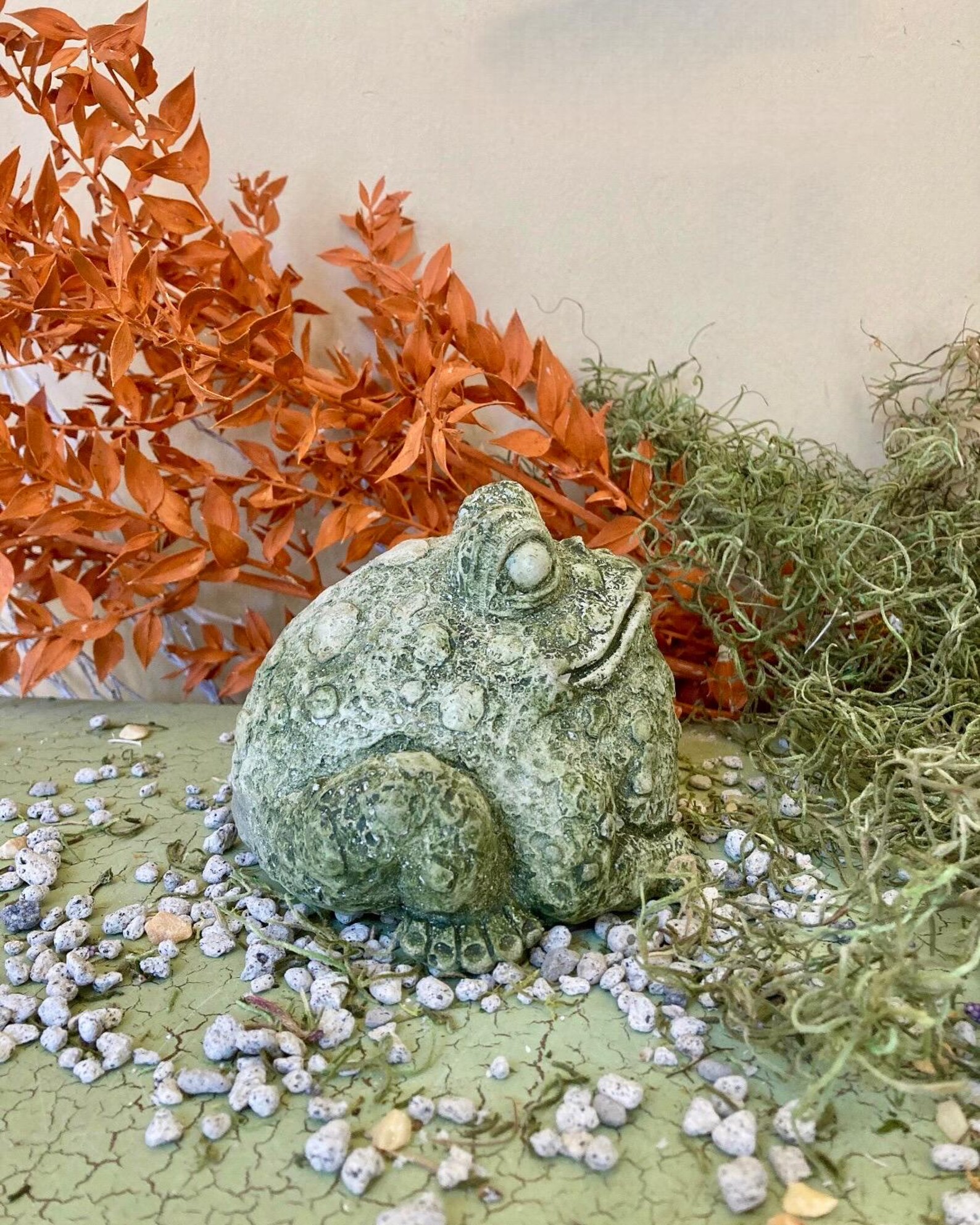 Large Spotted Bullfrog Toad Concrete Stone Garden Statue | Large Frog ...