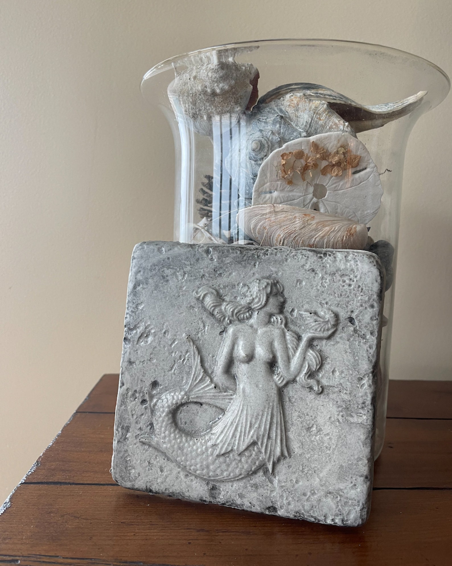 Concrete Mermaid Plaque Sea Decor Beach Decor Mermaid - Etsy