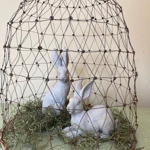 French Country Rabbit Statue | Regal Bunny Garden Statues | English ...