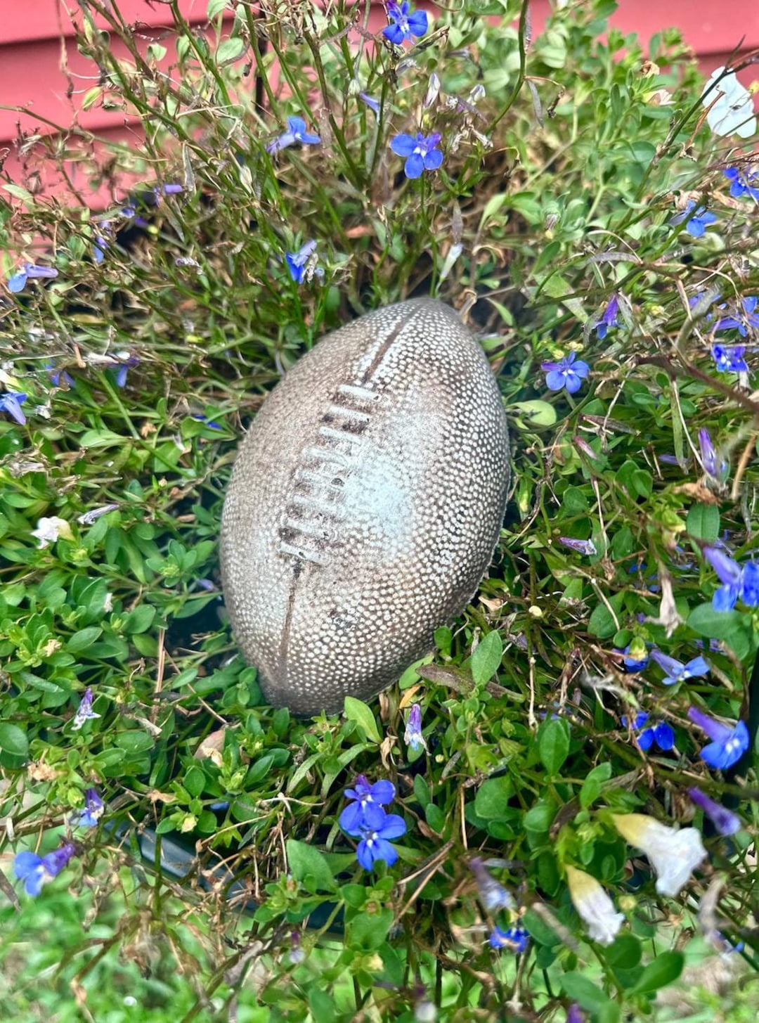 Football Garden Statue | Hanging Football Boys Bedroom Decor | Handmade ...