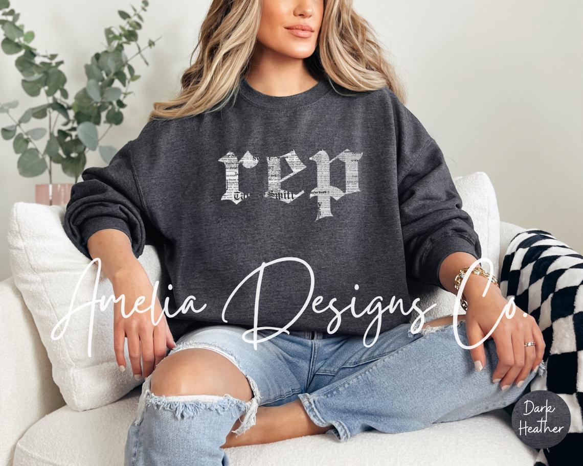 Rep Era Sweatshirt | Rep Sweatshirt | Rep Newspaper Crewneck Sweatshirt ...