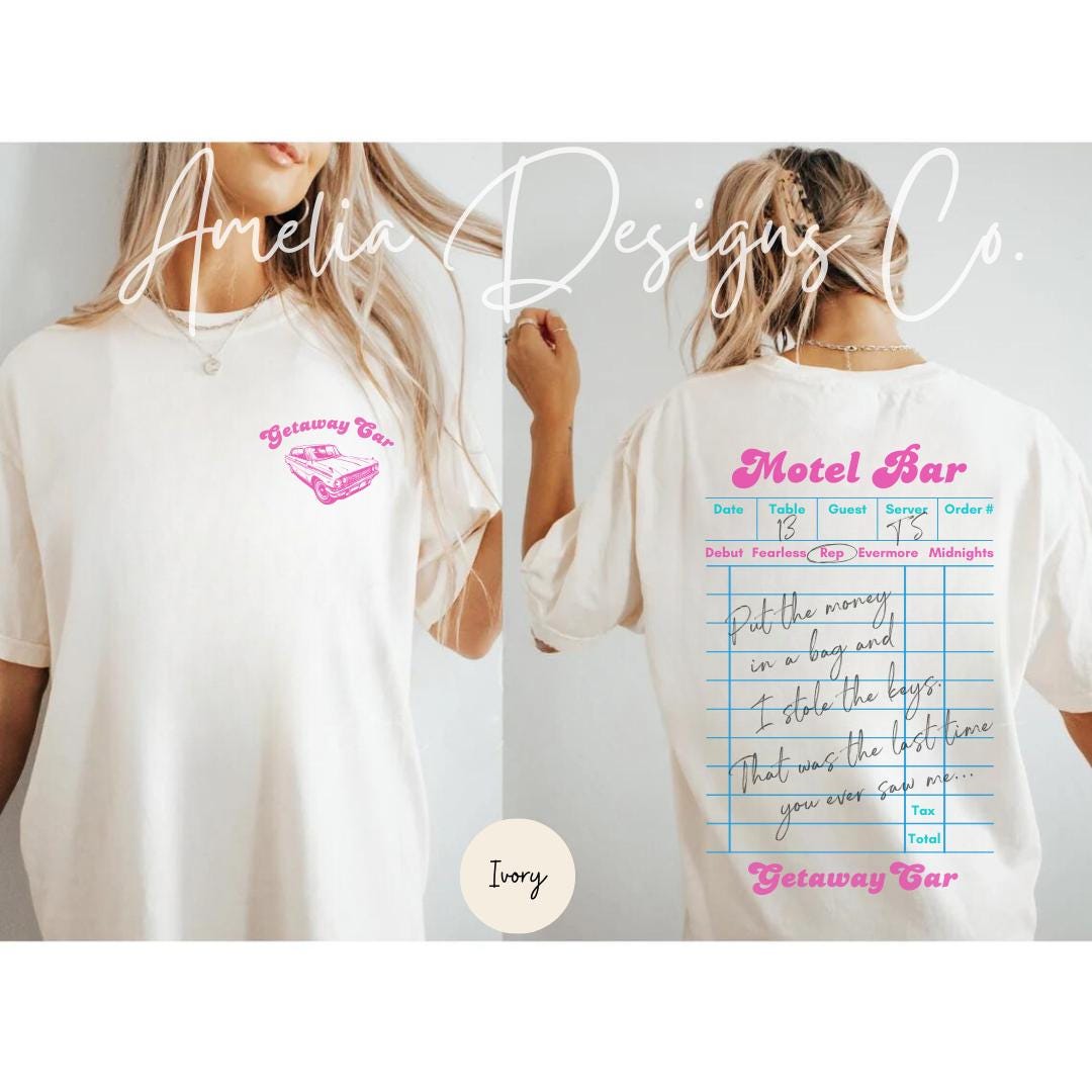 Getaway Car Shirt | Rep Comfort Colors Oversized T-shirt | Motel Bar ...