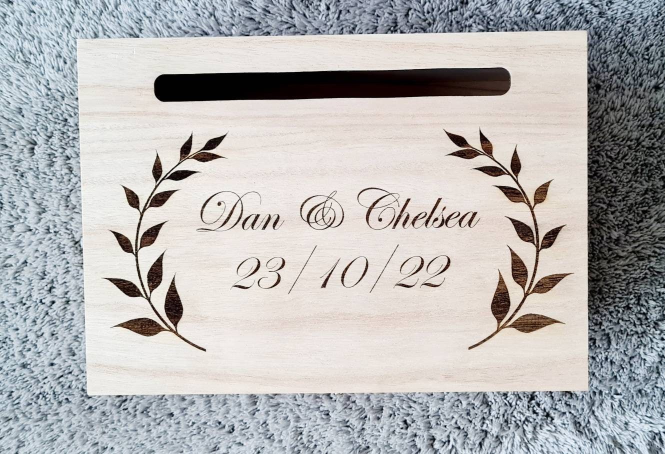 Personalised Wooden Card Box Post Box Wedding Cards - Etsy UK