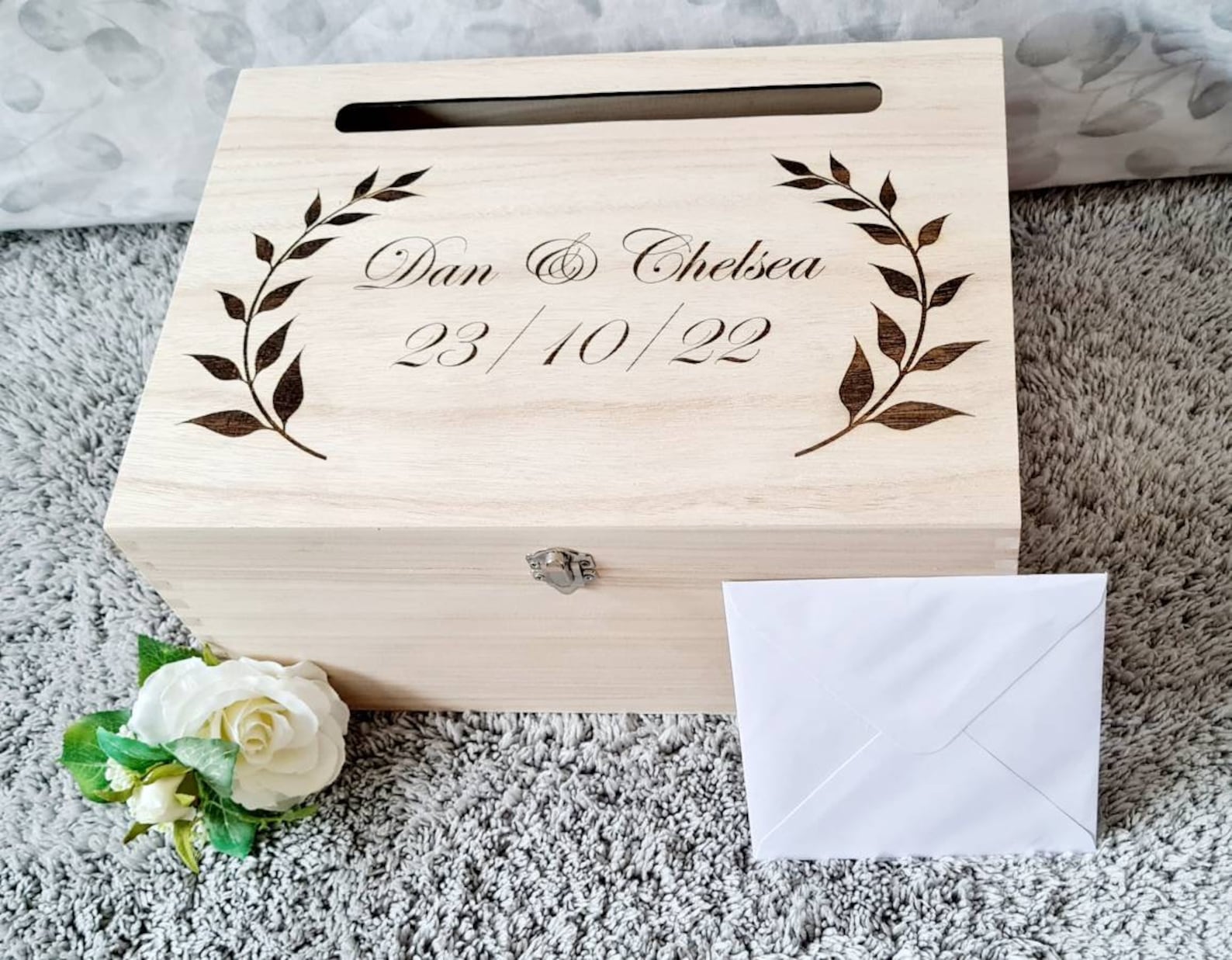 Personalised Wooden Card Box Post Box Wedding Cards - Etsy UK
