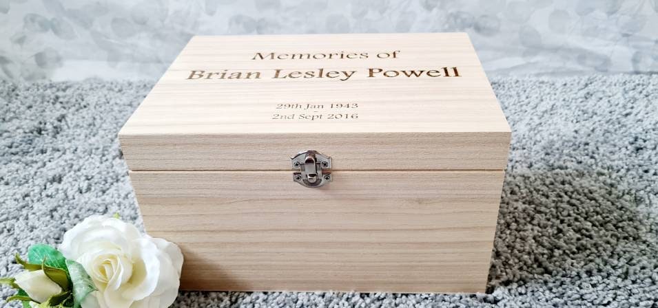 In Loving Memory Box Personalised Wooden Storage Box - Etsy