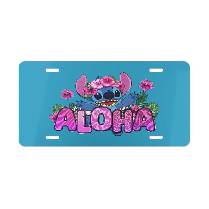 Stitch Aloha Disney Vanity Plate - Etsy