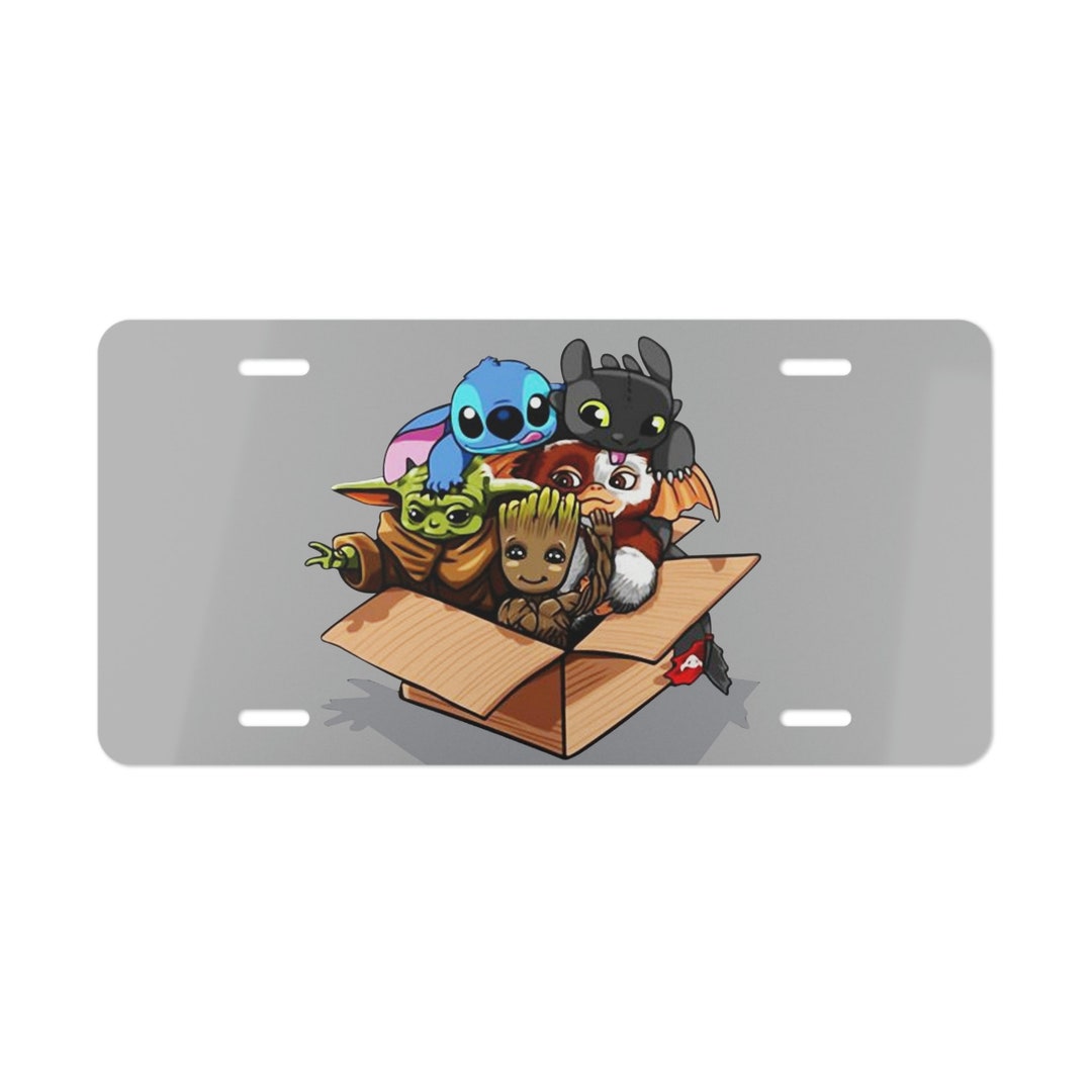 Stitch Toothless Baby Yoda the Child Groot Vanity Plate - Etsy