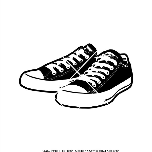 Converse high and low svg - Etsy.de