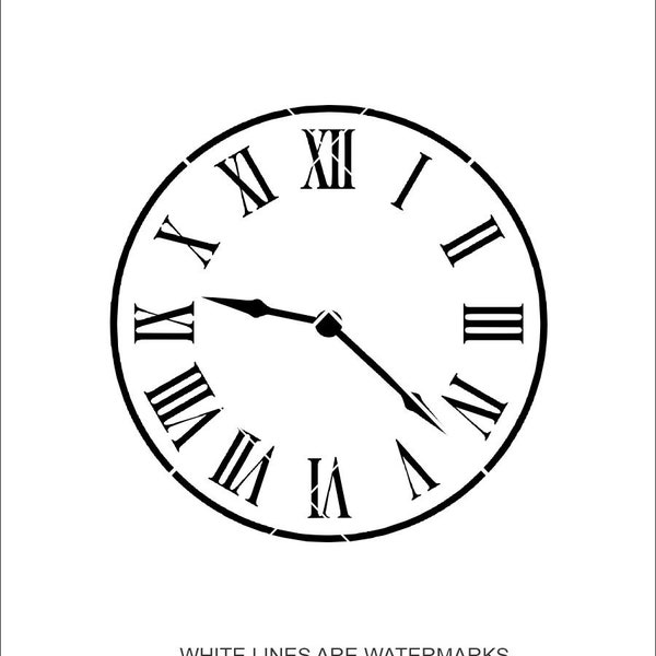 Clock Number Template - Etsy