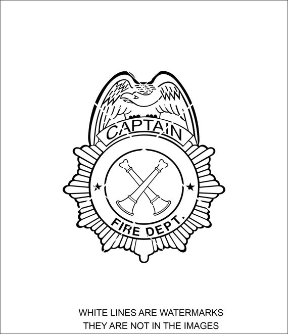 CAPTAIN Badge Officer Badge Fire Dept Insignia - Etsy