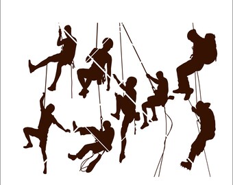Rappelling Svg - Etsy