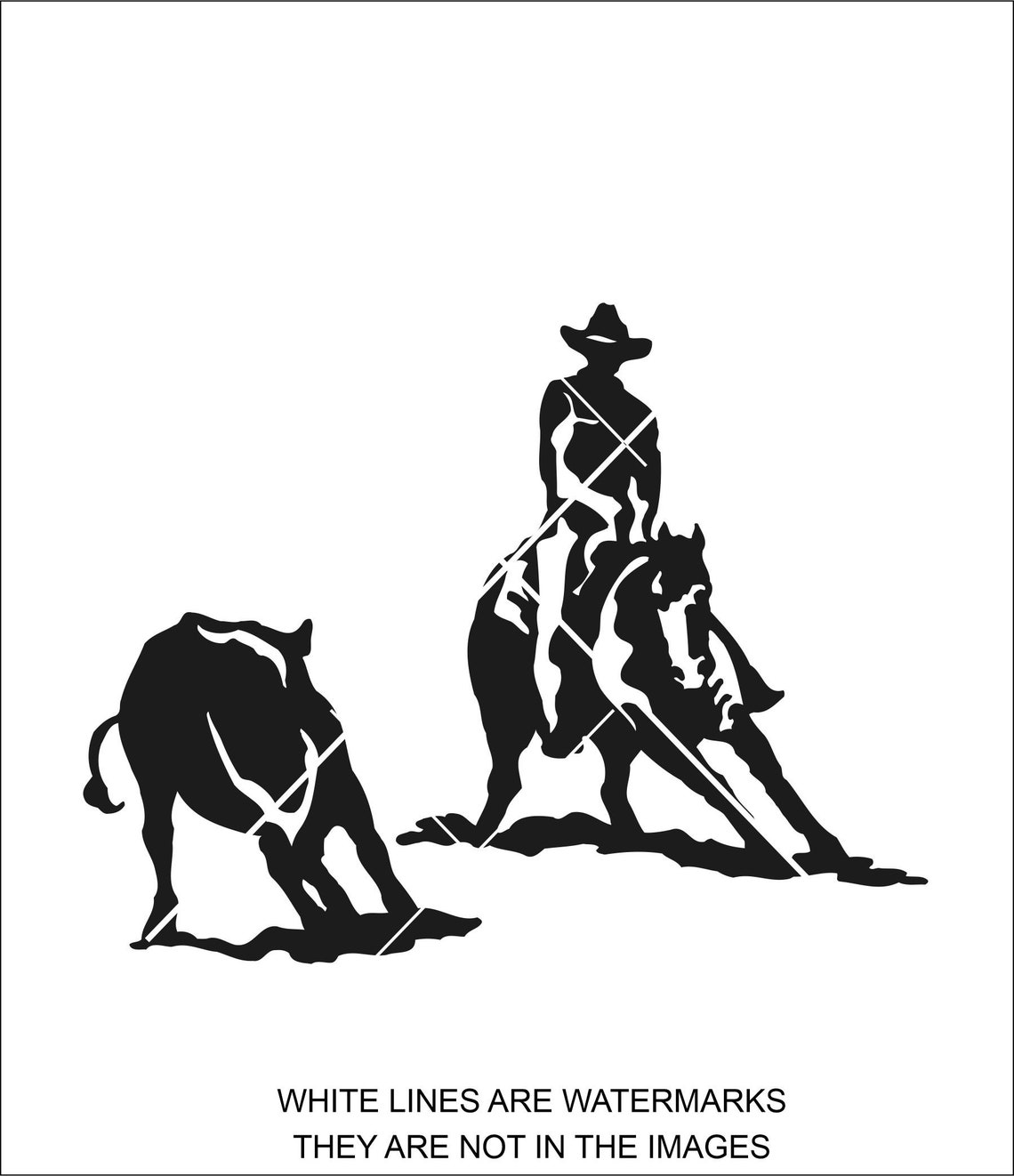 Team Penning Horse Calf Penning Horse Cowboy Rancher - Etsy