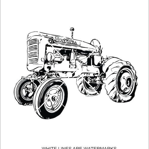 Old Tractor Svg Png Eps Dxf Vector Art Clip Art Design - Etsy