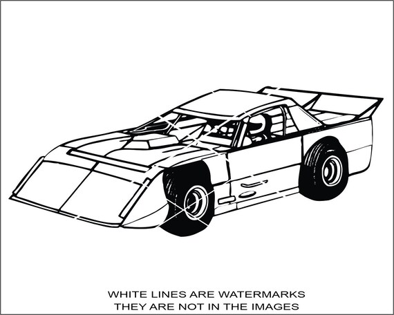 Dirt Track Car Coloring Pages