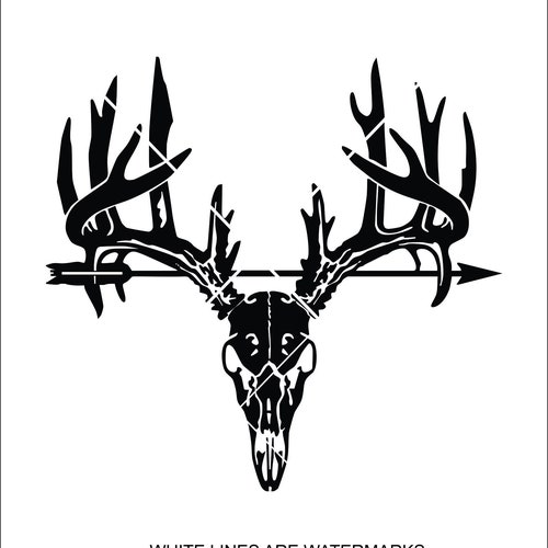 DXF File deer Skull - Etsy