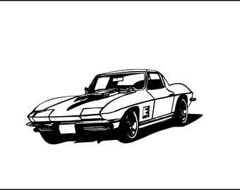 1963 Corvette Print - Etsy