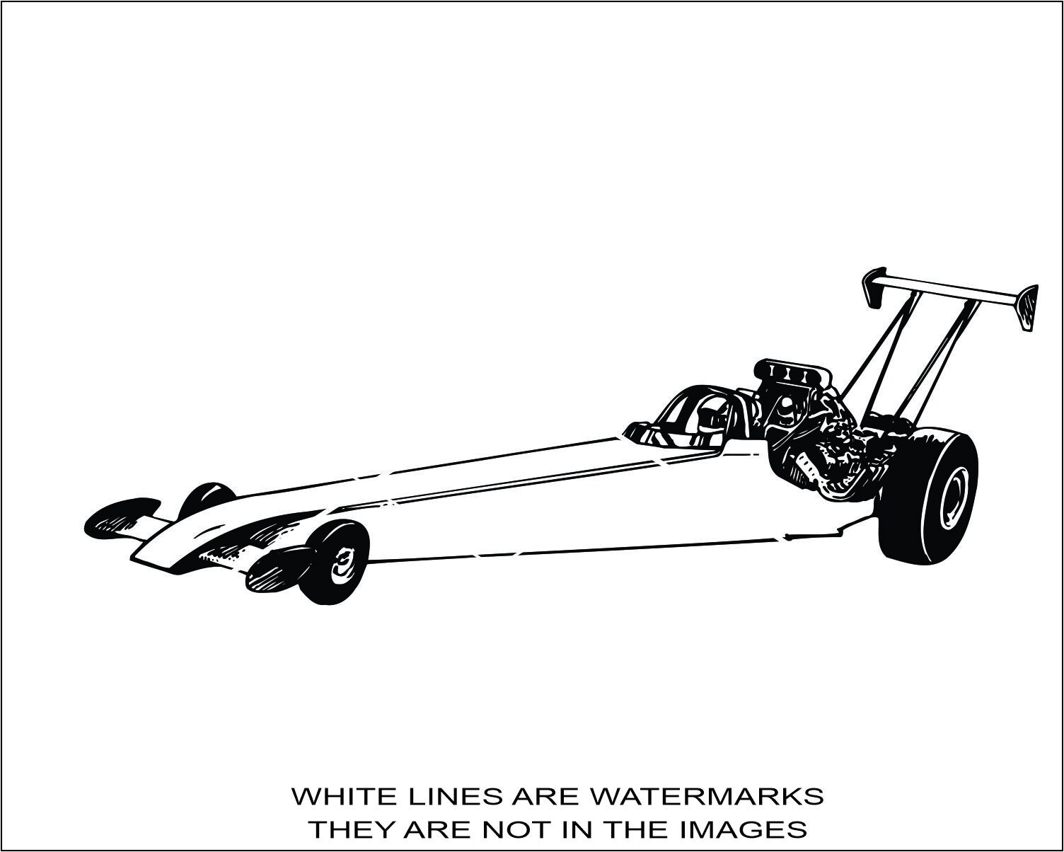 Drag Race Car Starting Line
