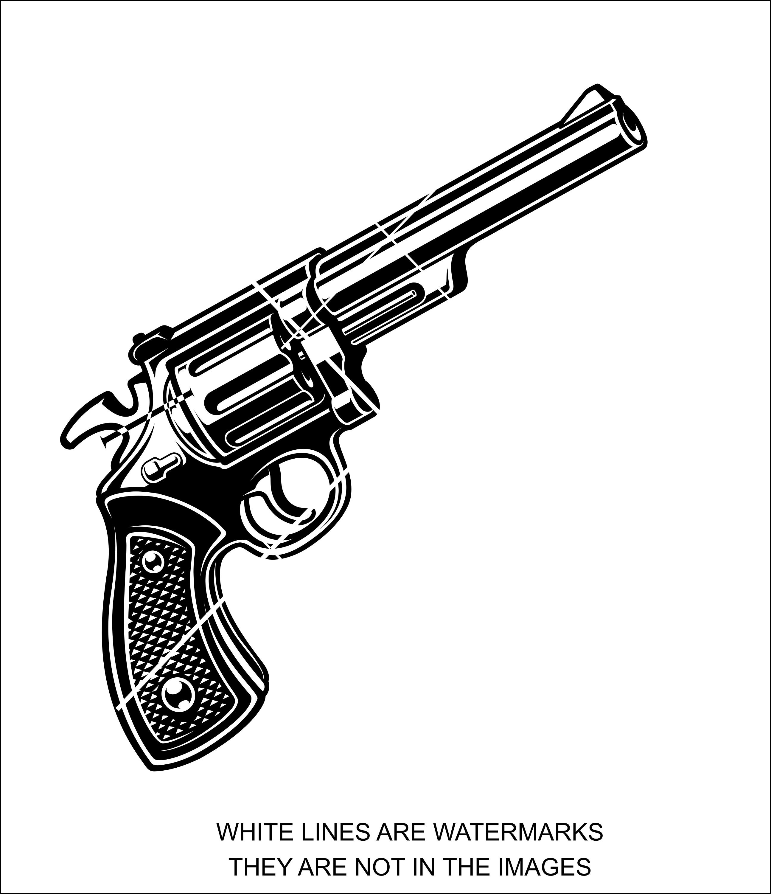 Pistol Clipart Black And White