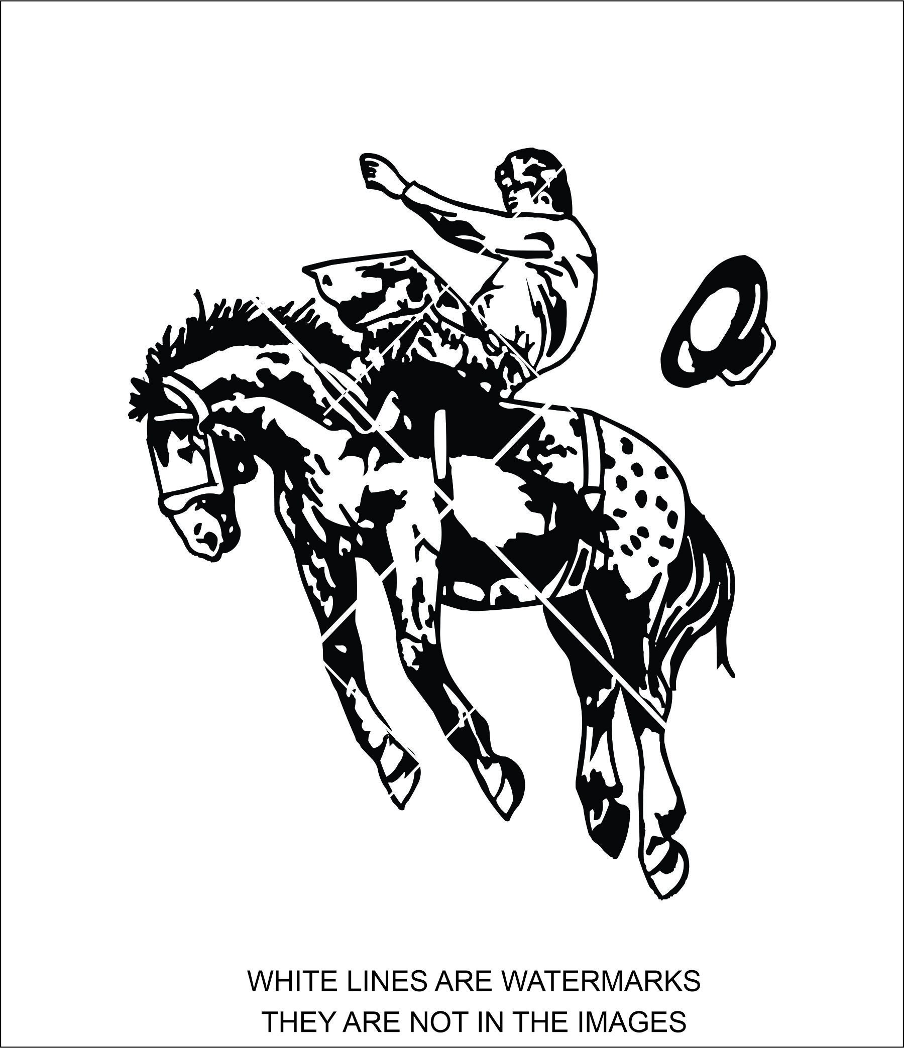Saddle Bronc Rider Clip Art