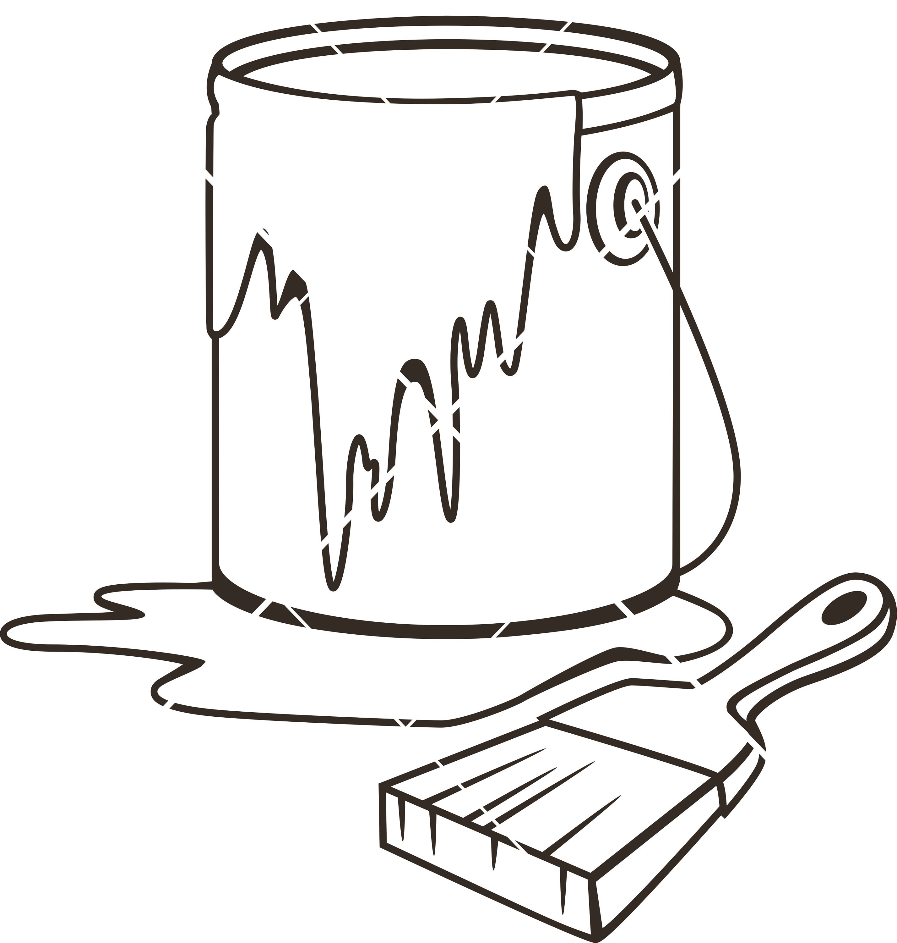 Paint Bucket Coloring Pages